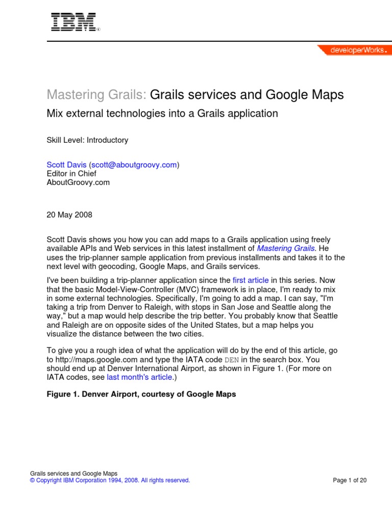 Mastering Grails - Grails Services and Google Maps | PDF | Application Programming Interface ...