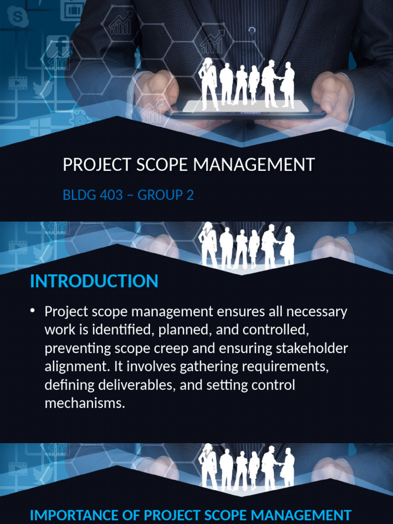 GROUP 2 - PROJECT SCOPE MANAGEMENT | PDF | Project Management | Business