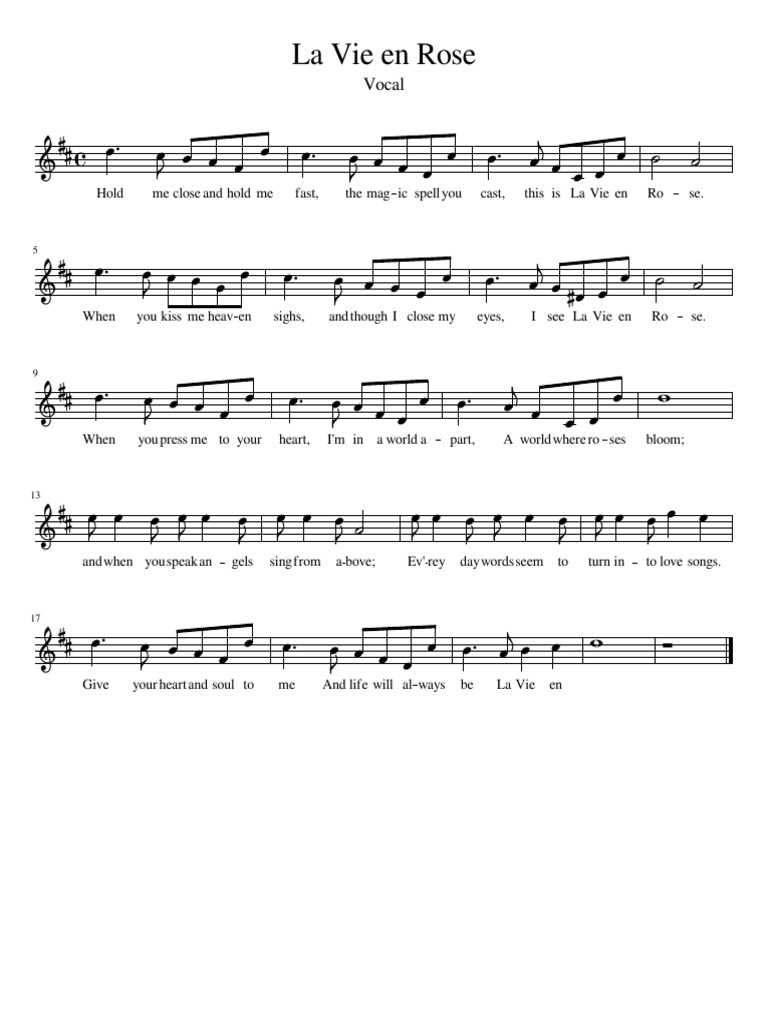 La Vie en Rose Vocal-2 | PDF