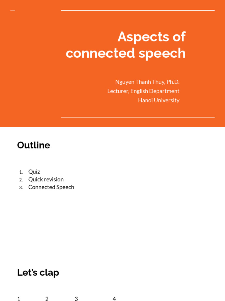 Aspects of Connected Speech | PDF | Consonant | Phonetics