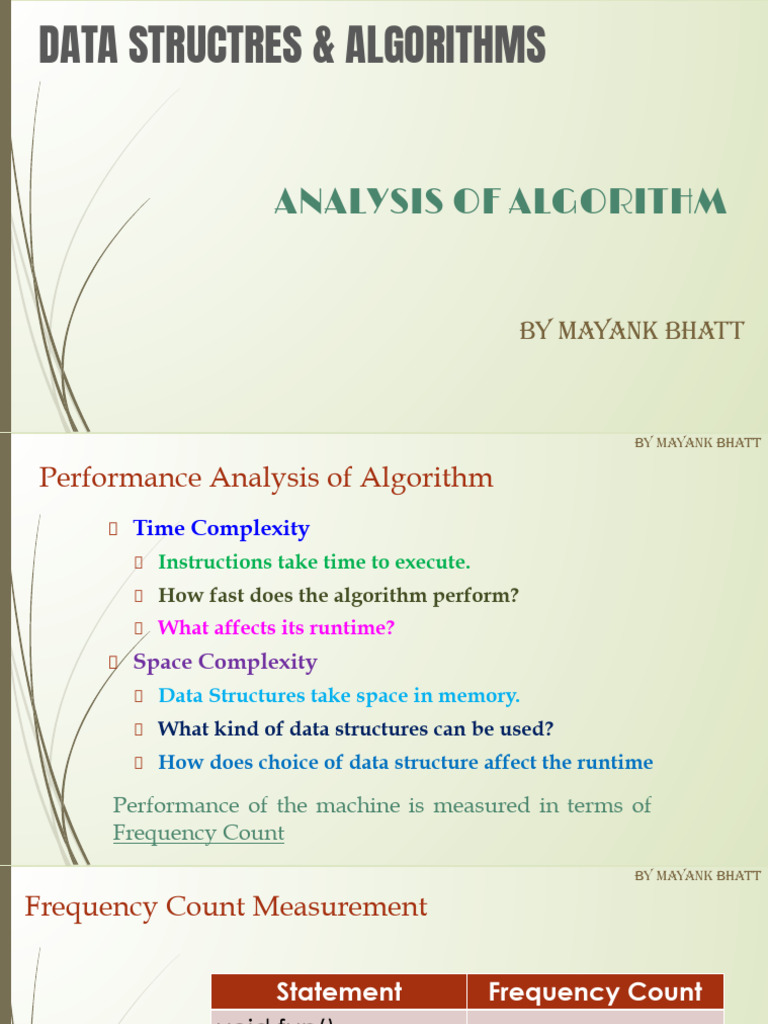 Bhatt Algorithm Performance Analysis | PDF | Algorithms | Applied Mathematics