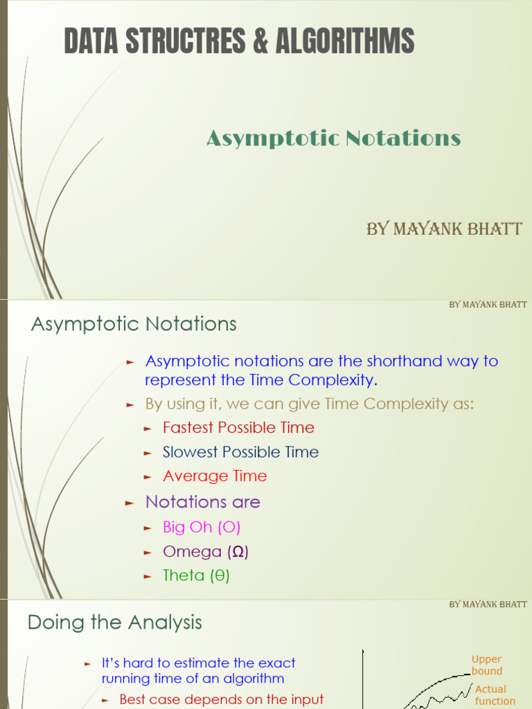 5 - Aysmtotic Notations | PDF | Theory Of Computation | Computer Science