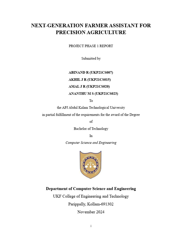 Project Report | PDF | Internet Of Things | Agriculture