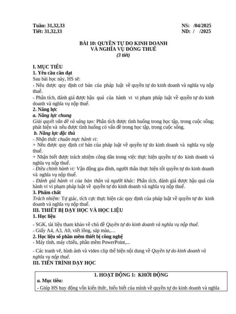 Bài 10 GDCD 9 | PDF