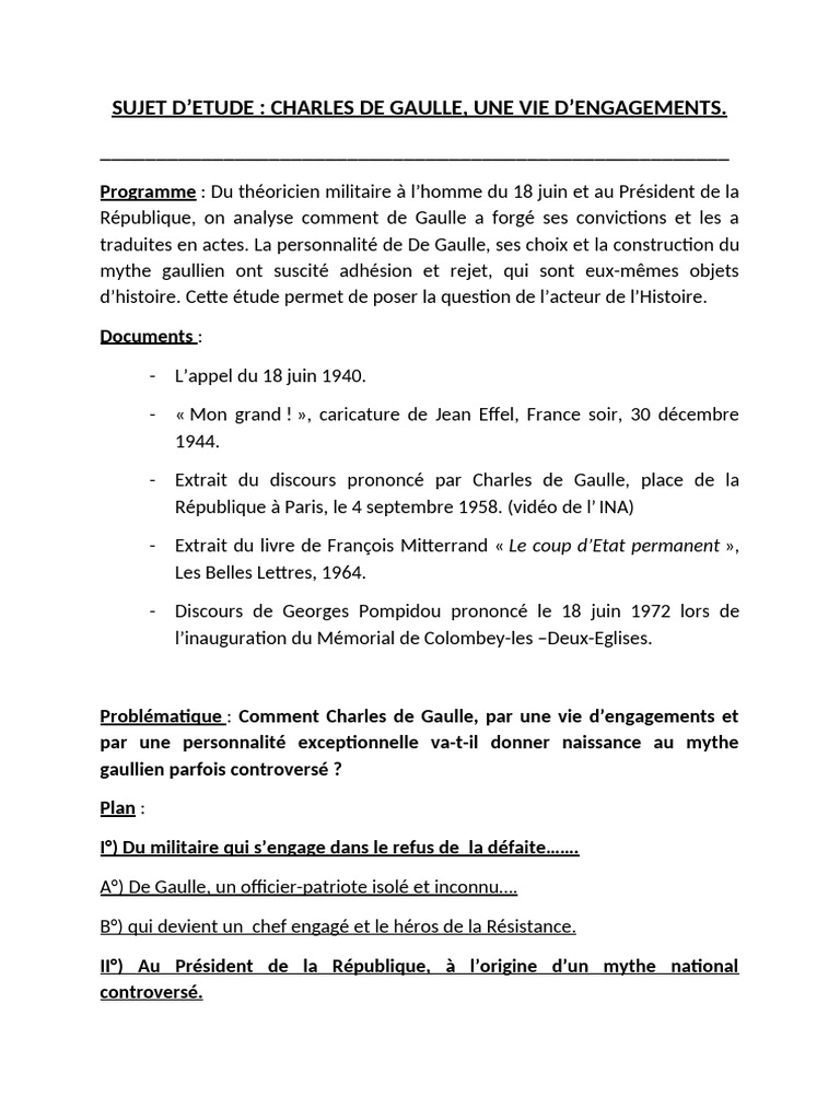 Charles de Gaulle : Mythe et Réalité | PDF | Charles de Gaulle ...