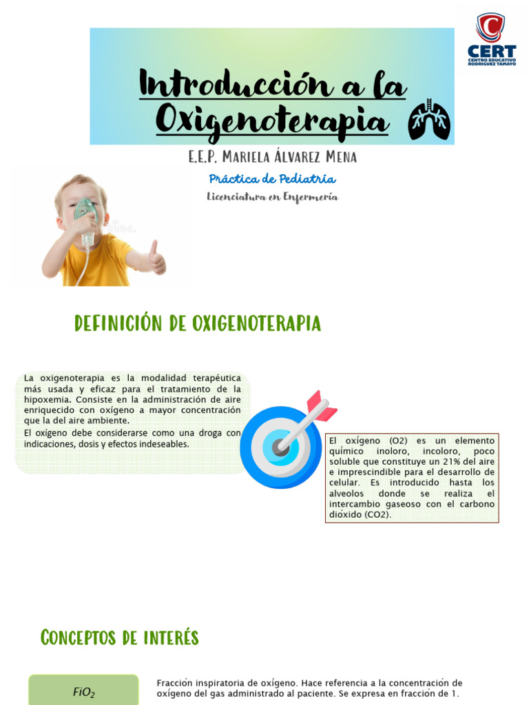 Oxigenoterapia: Guía Completa y Dispositivos | PDF | Oxígeno | Especialidades Medicas