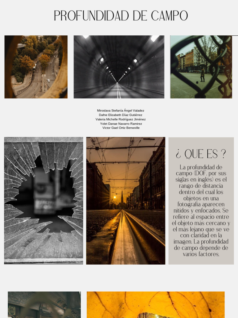 Guía de Profundidad de Campo | PDF | Óptica | Dispositivos ópticos