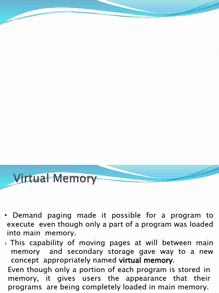 Virtual Memory Cache Memory | PDF