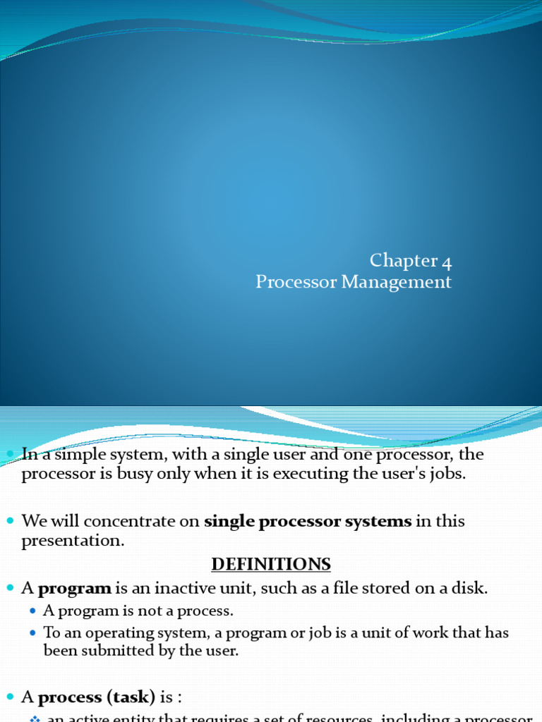 Chapter 4 Modified 2023 | PDF | Scheduling (Computing) | Process (Computing)