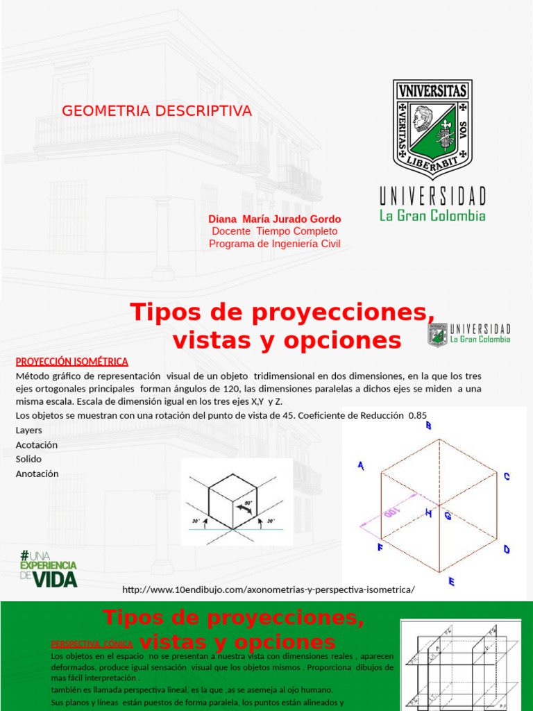 Sistemas de Proyeccion | PDF | Perspectiva (Gráfica) | Geometría
