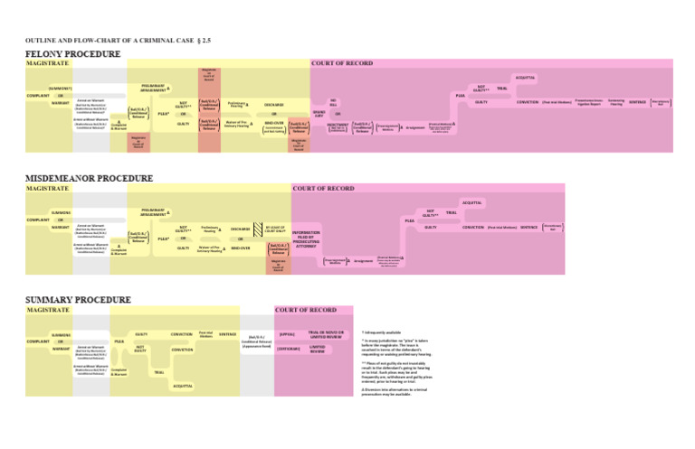 ALI Criminal Trial Outline & Flow Chart | PDF | Plea | Bail