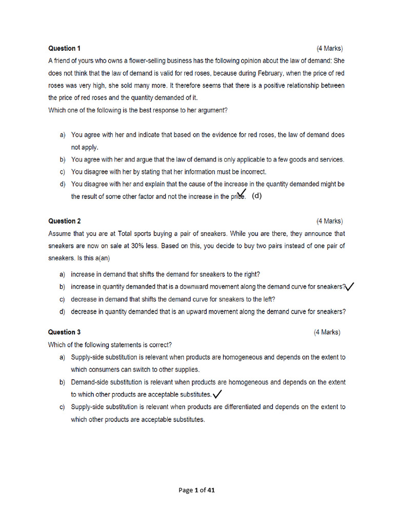 Microeconomics Previous Question Papers | PDF