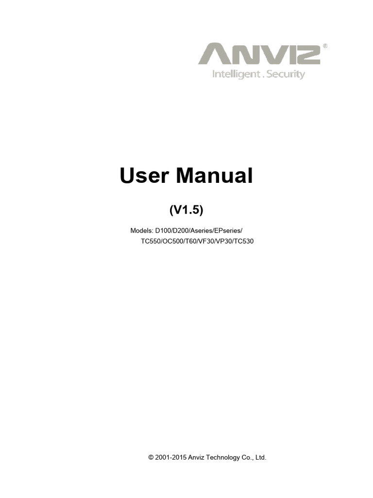 Anviz - M3 - User Manual - V1.5 - EN | PDF | Ip Address | Menu (Computing)