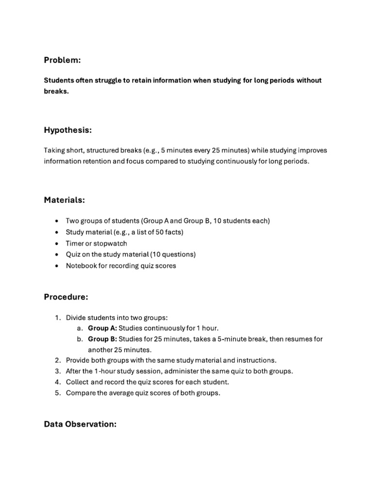 Science Project | PDF