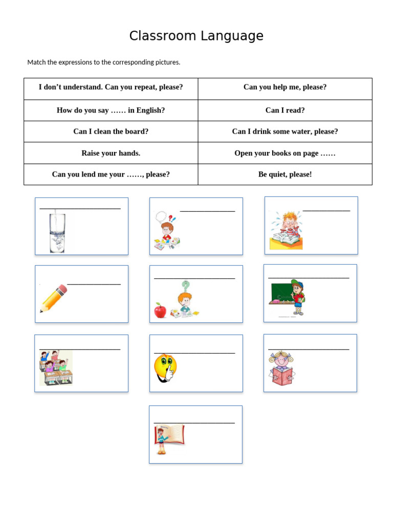 Classroom Language | PDF