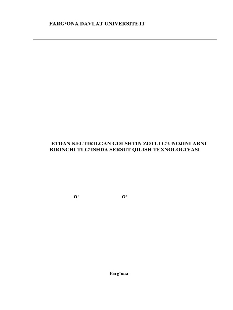 06.02.03-Xususiy Zootexniya. Chorvachilik Mahsulotlarini Ishlab ...