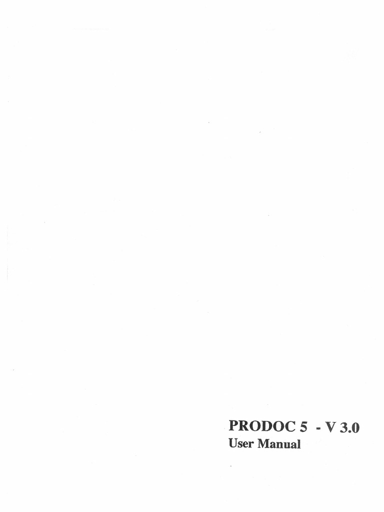 Prodoc 5 Eng Pdf
