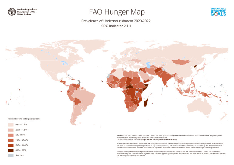 FAO Hunger Map 2020-2022 Overview | PDF