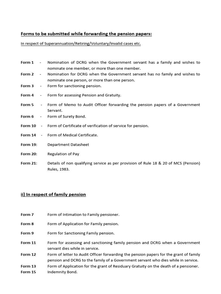 Pension-Forms-20200606131340 | PDF | Pension | Guarantee