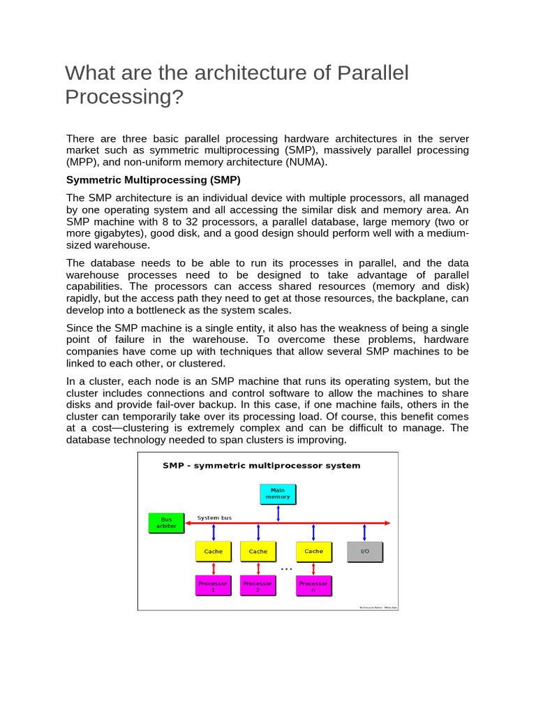 Organization of Parallel Processing | PDF | Parallel Computing | Computer Cluster