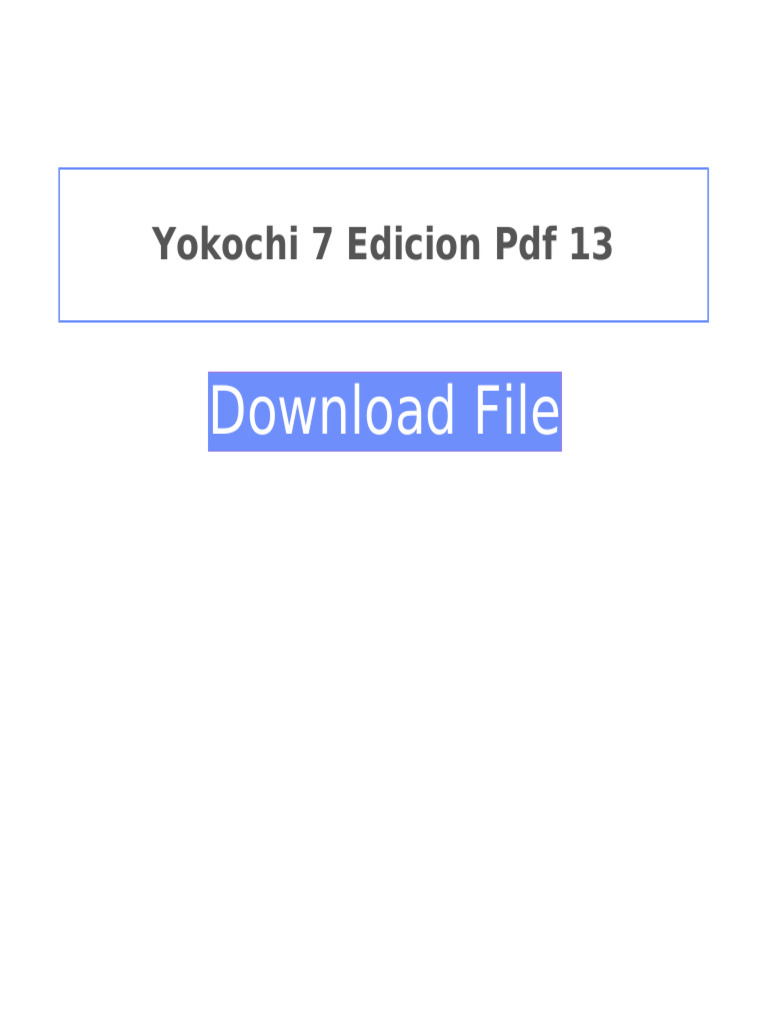 Yokochi 7 Edicion PDF 13 EXCLUSIVE | PDF
