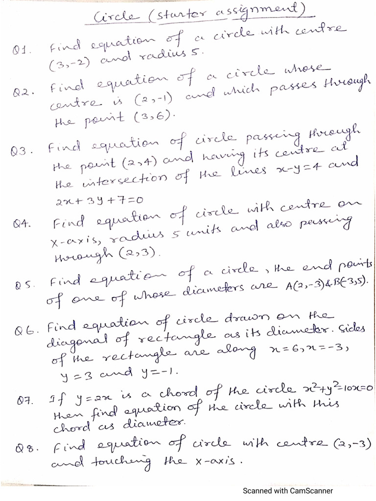 Excel Circle Assignment 1 | PDF