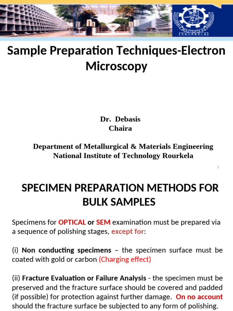 Sample preparation | PDF | Sputtering | Transmission Electron Microscopy