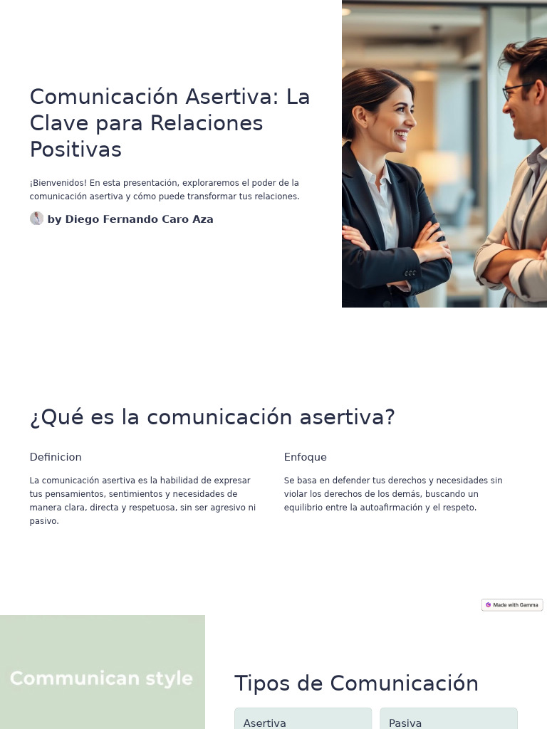 Comunicacion Asertiva La Clave para Relaciones Positivas | PDF | Comunicación | Conceptos ...