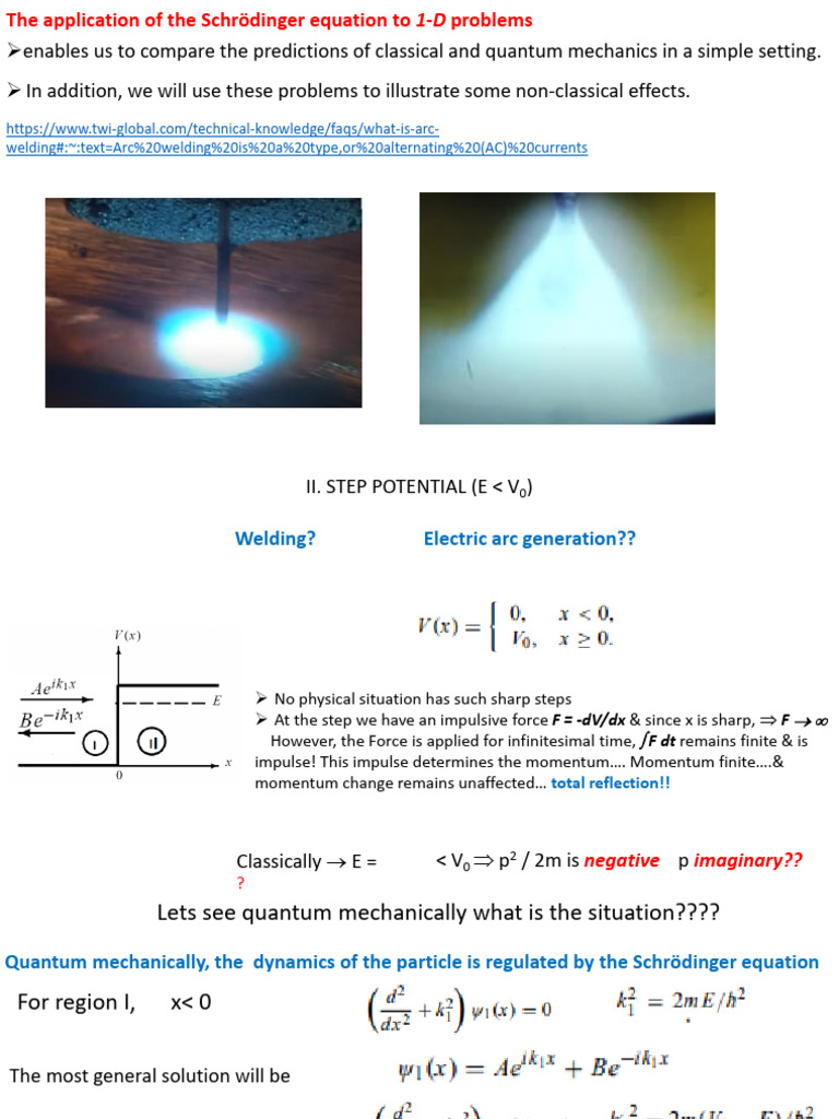 Day 3 Class Applications of Scrodinger Equation II 1645032931637 | PDF ...