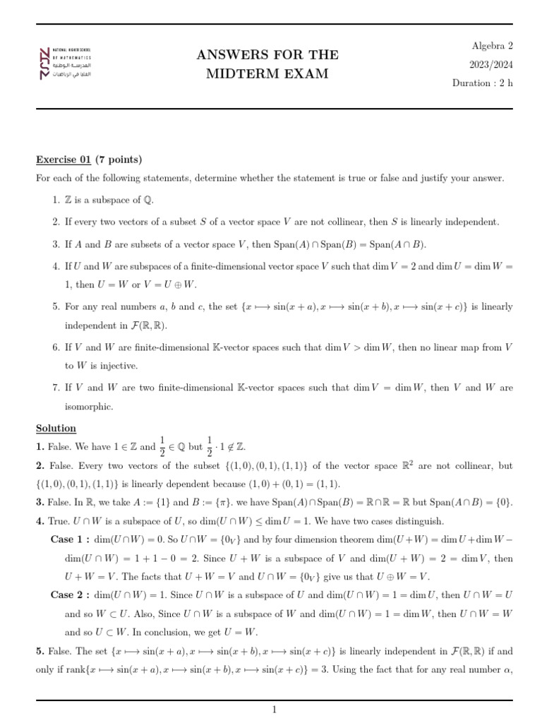 EMD-2023-2024 - Cor (4)_240504_102254 | PDF | Vector Space | Linear Subspace
