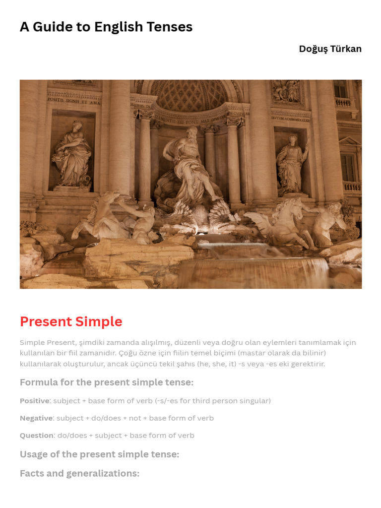 Understanding English Tenses Guide | PDF | Perfect (Grammar) | Verb