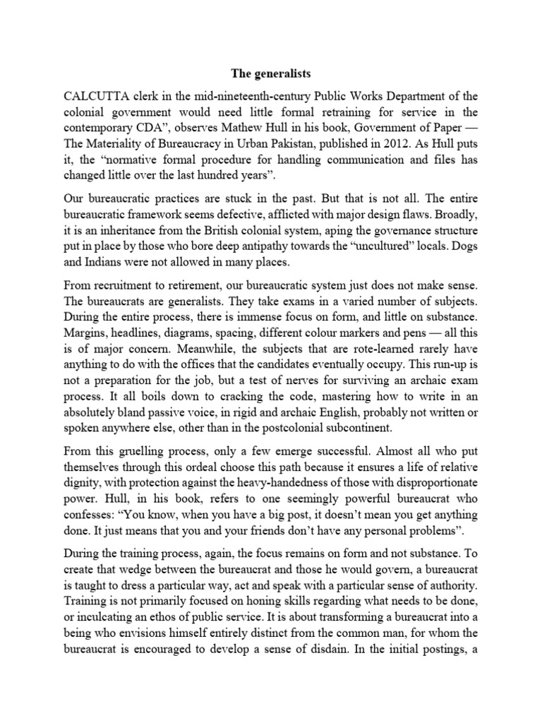 The Generalists | PDF