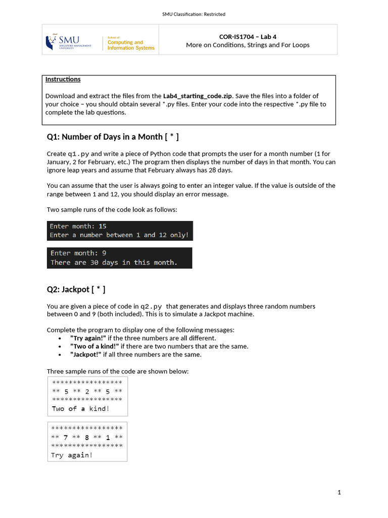 Lab 4 Strings And For Loopsv11 Pdf Parameter Computer Programming String Computer