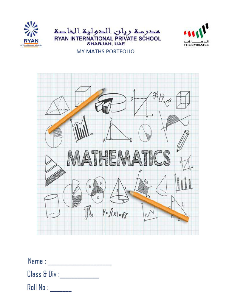 Maths Portfolio (COVER Page) - GR | PDF