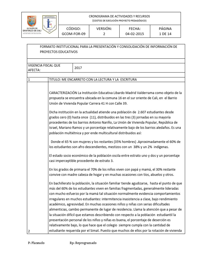 Proyecto Plan Lector | PDF | Aprendizaje | Enseñando