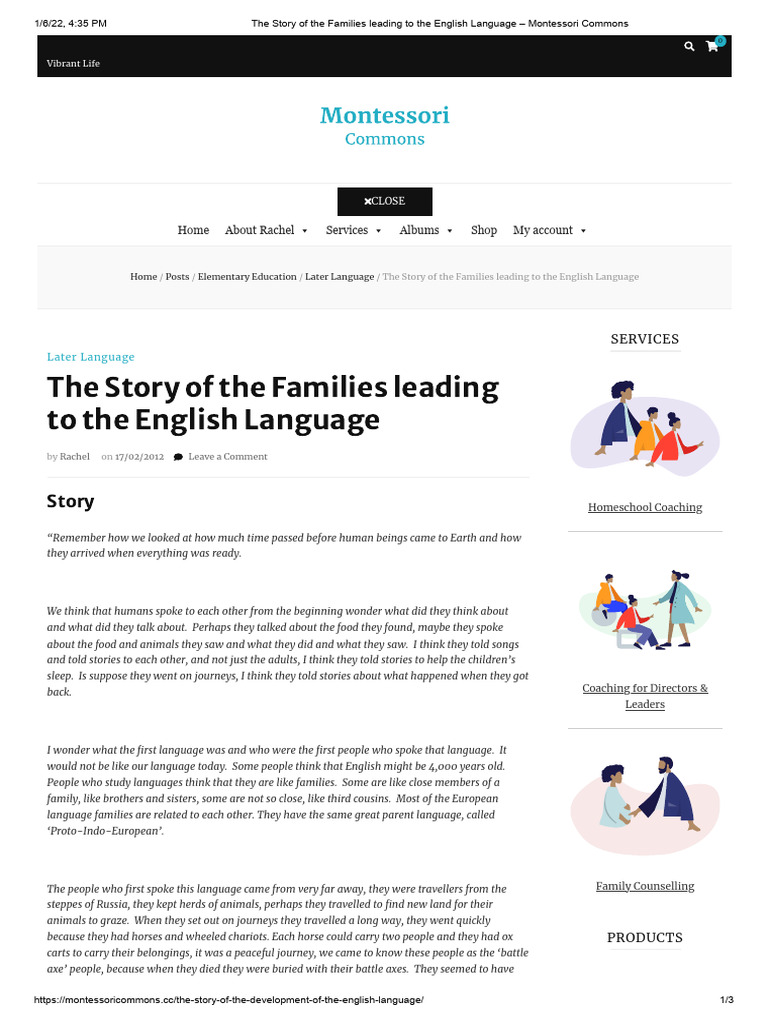 Families Behind the English Language | PDF | Word | Linguistics