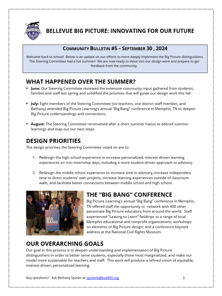 Community Comms 5_BELLEVUE BIG PICTURE_September 30 2024 | PDF ...