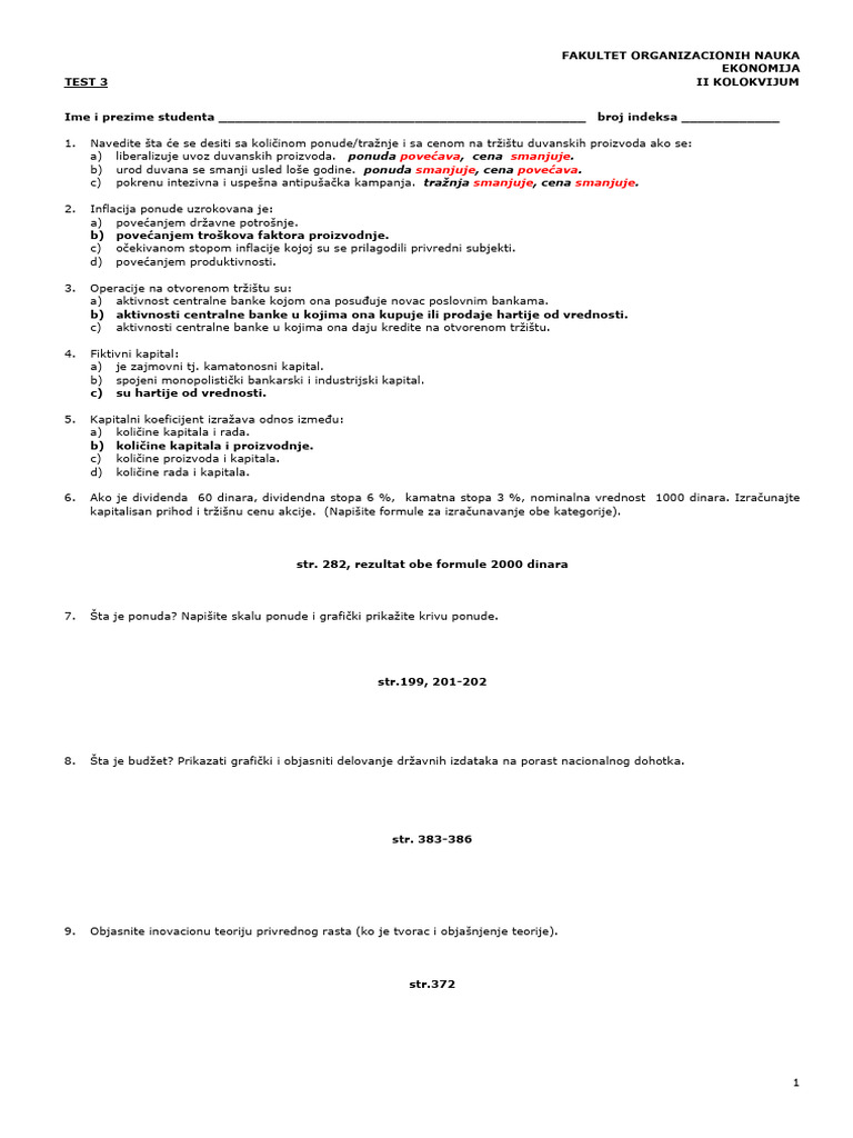 Test 3 II Kol FON | PDF
