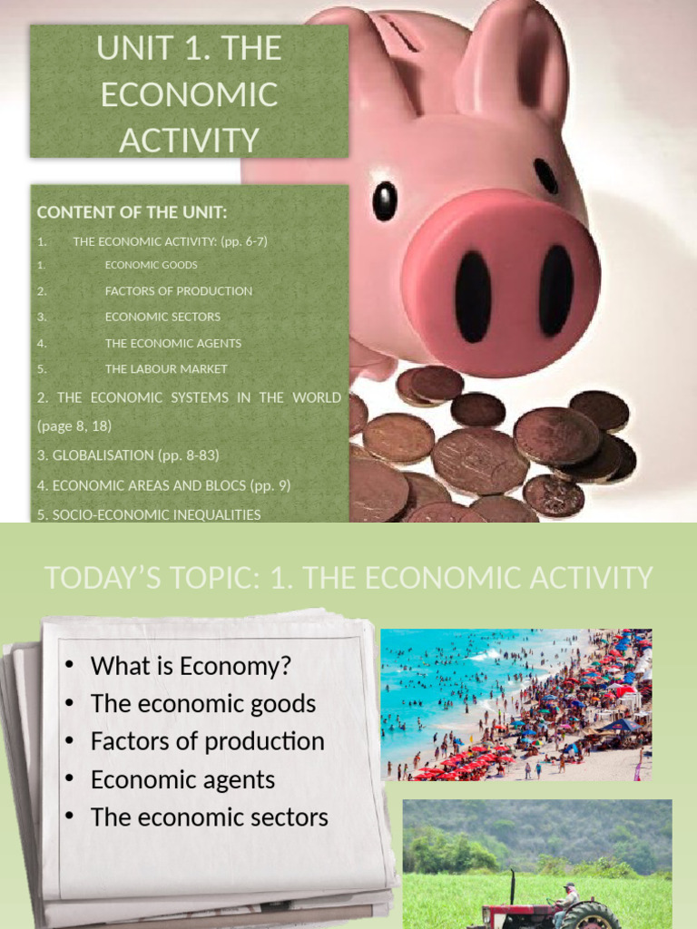Economic Activity Overview | PDF | Economics | Market (Economics)