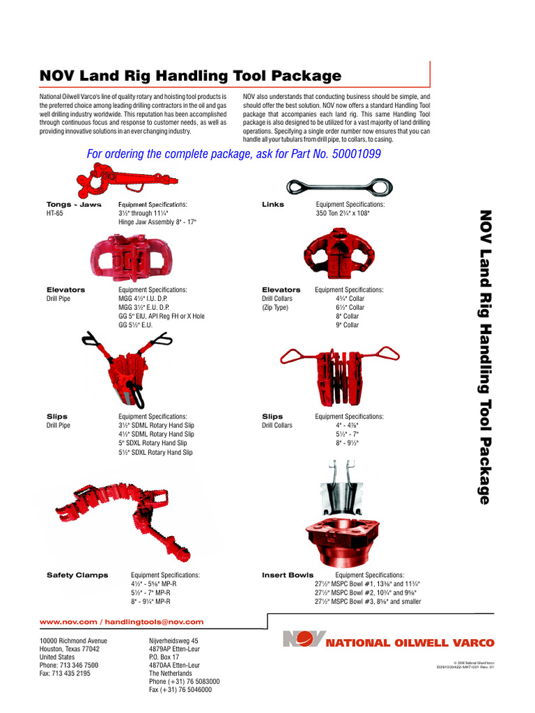 Ideal Land Rig Handling Tools Package | PDF