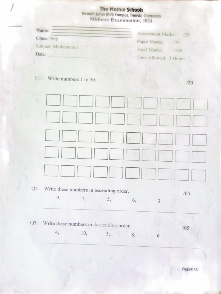 Prep Math Midterm Exam 2024 Guide | PDF
