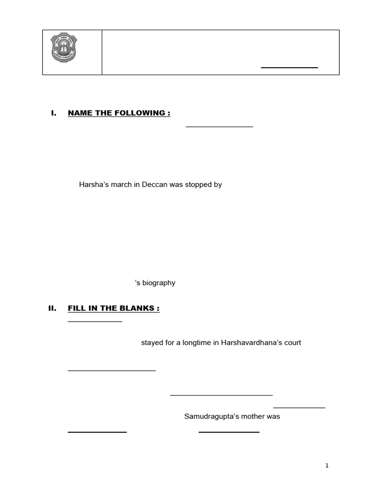 Class 6-Social-work sheet_New Empires and kingdoms | PDF | Ancient ...