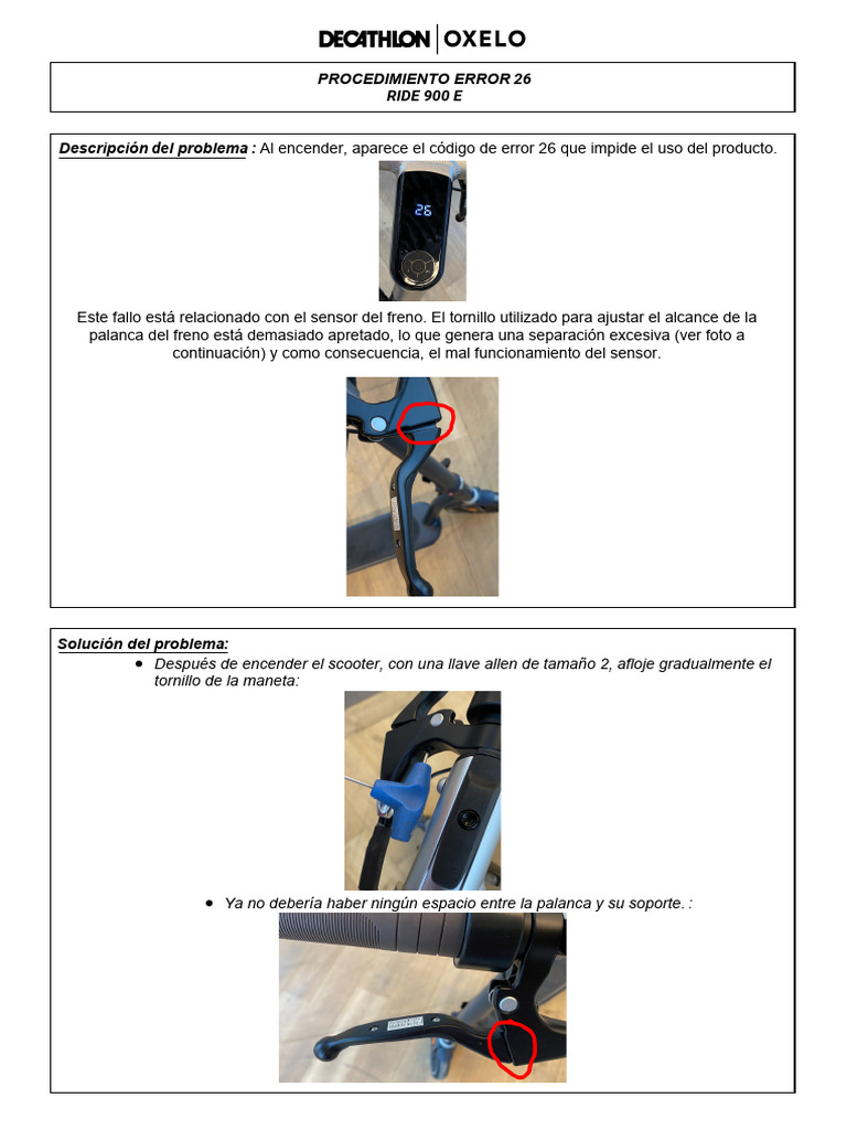 Procedimiento Error 26 | PDF