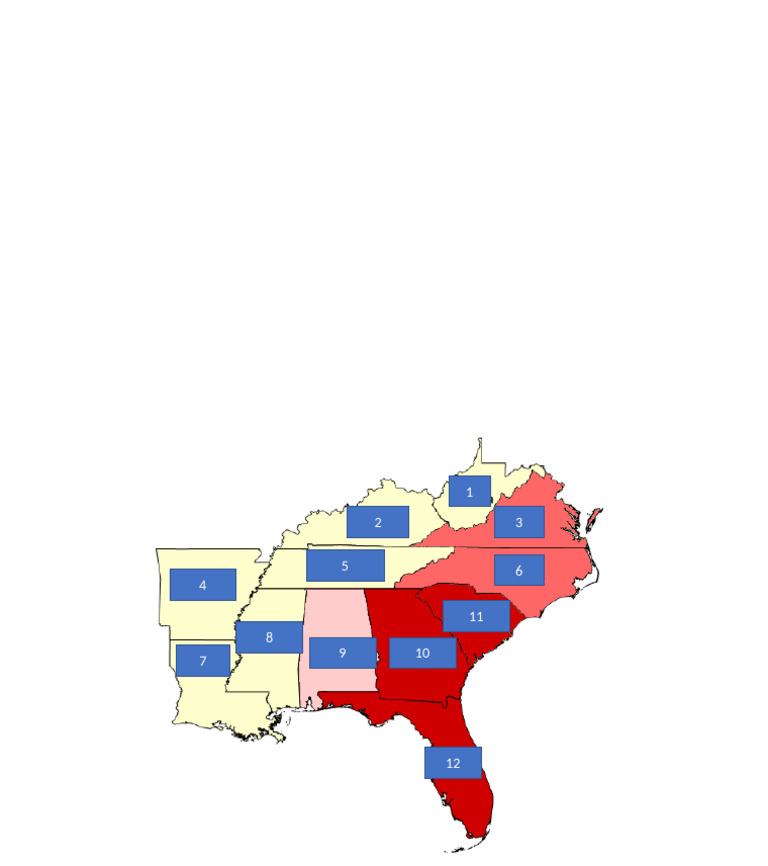 Southeast States Geography | PDF