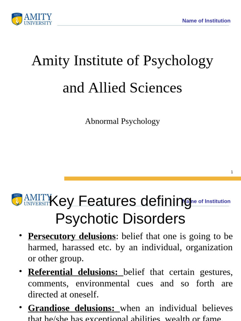 Abnormal Psych Module - 5 | PDF | Schizophrenia | Delusion