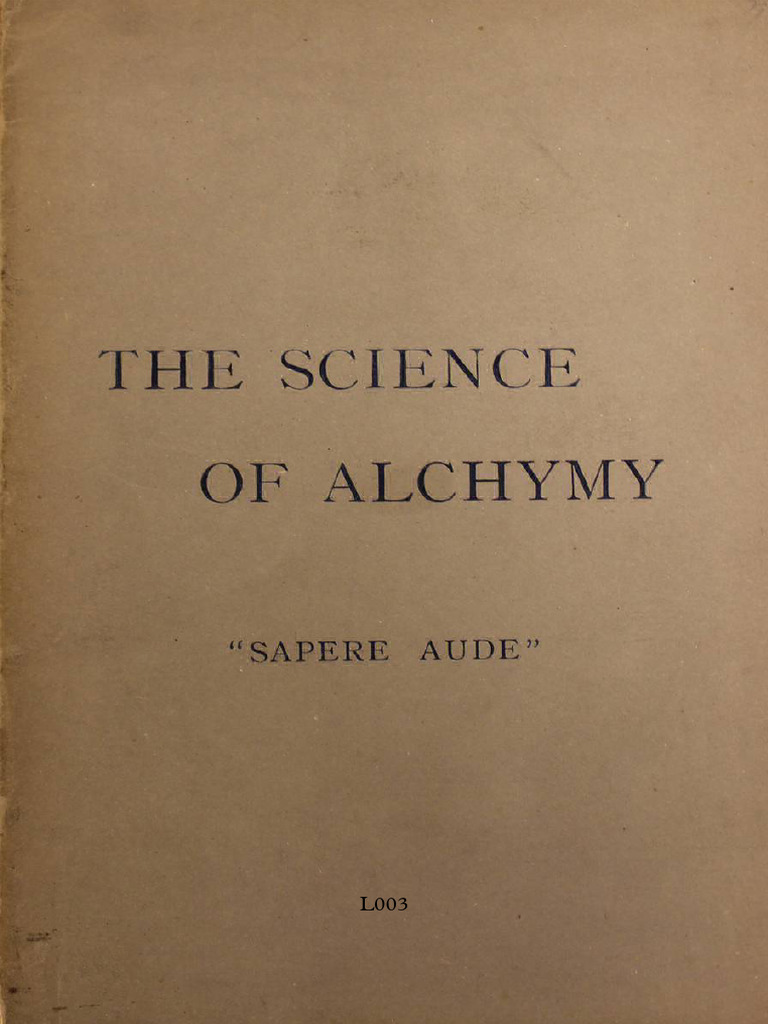 The Science of Alchemy | PDF | Alchemy | Chemistry