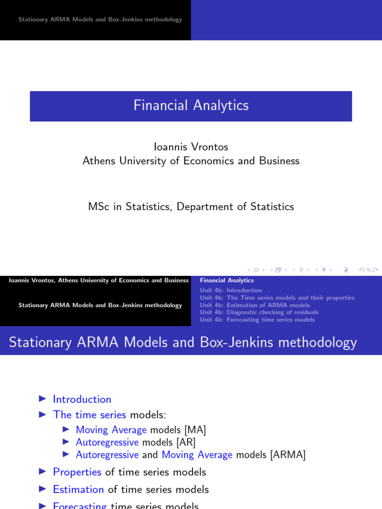 Stationary-ARMA-Models (Unit4b) | PDF | Autoregressive Model | Time Series