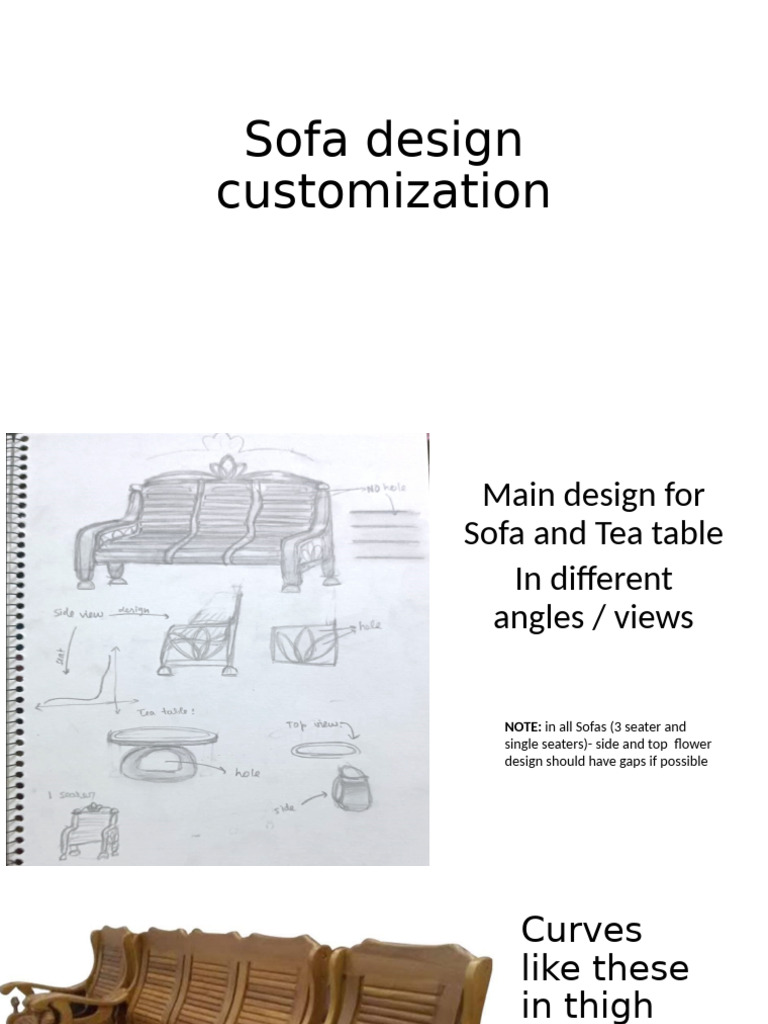 Custom Sofa and Tea Table Design Guide | PDF