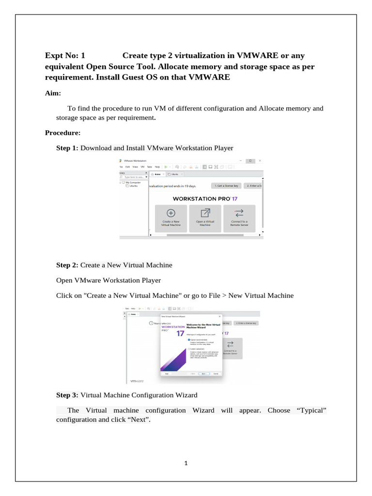 CCS372-VIRTUALIZATION-LAB Manual | PDF | Virtual Machine | Operating System