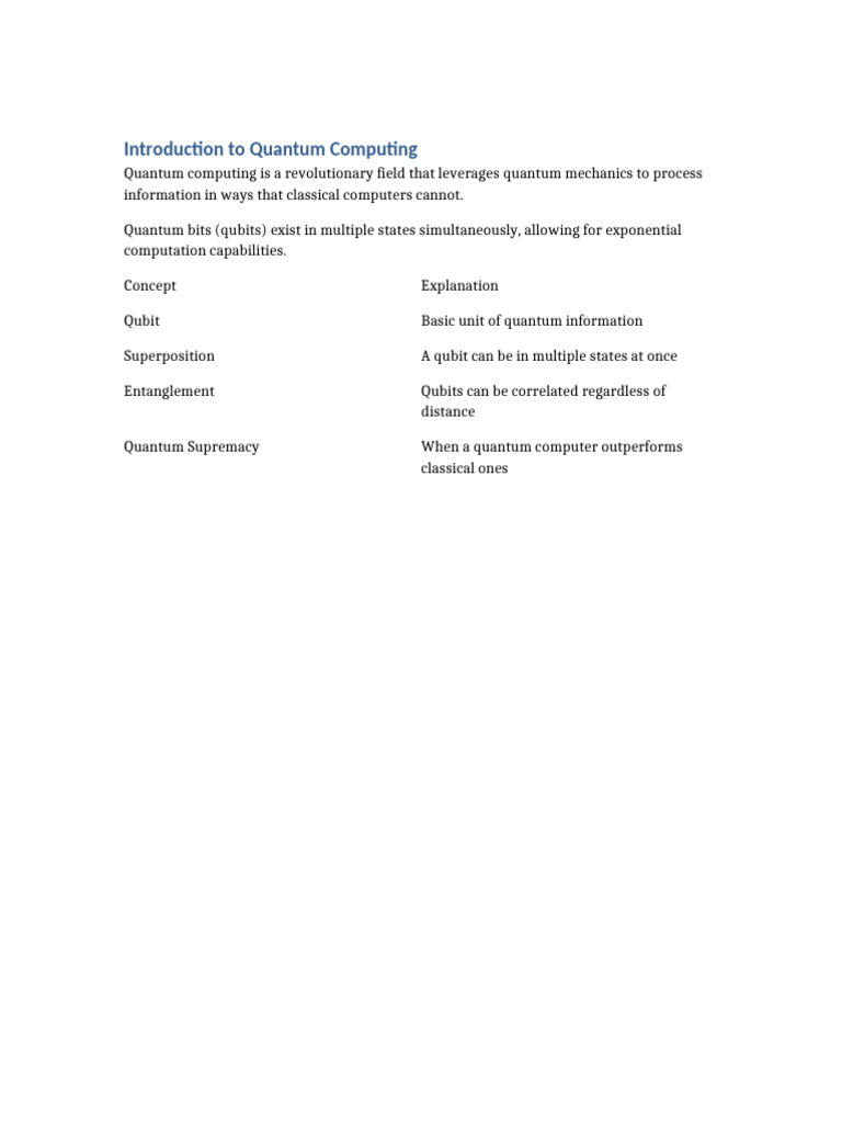 Quantum Computing Intro | PDF